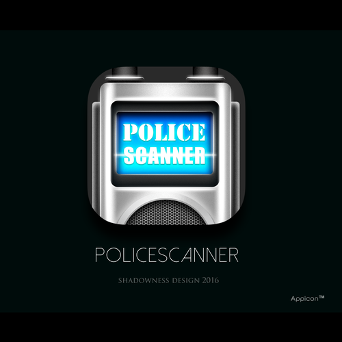 Create a mobile icon for Police Scanner App | Icon or button contest
