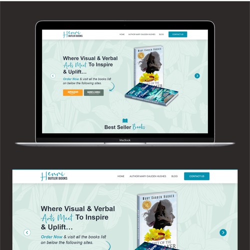 Designs | Henri Butler Books website | Web page design contest