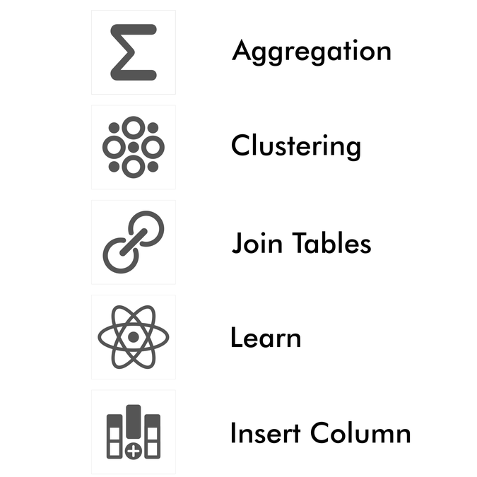Create a simply beautiful set of data engineering icons that convey ...