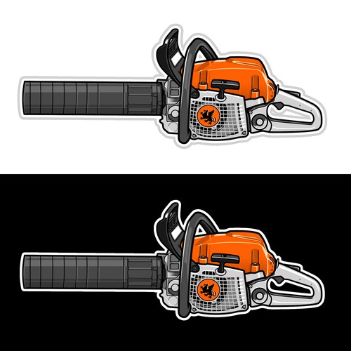 Designs | Chainsaw and Firearm Suppressor Sticker Design | Sticker contest