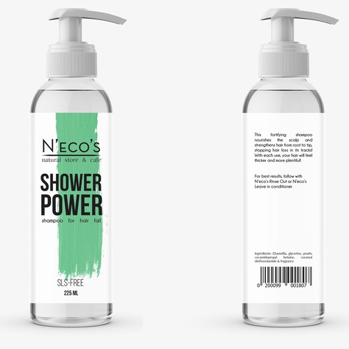 Natural Chemical Free Shampoo Bottle Label Design | Product label contest