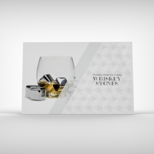 Whiskey Stone Ice Cube Package Design - Wants a modern and cool design ...