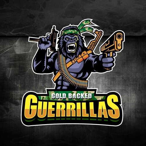 Character design. Human like gorilla dressed in Guerrilla gear. | Logo ...