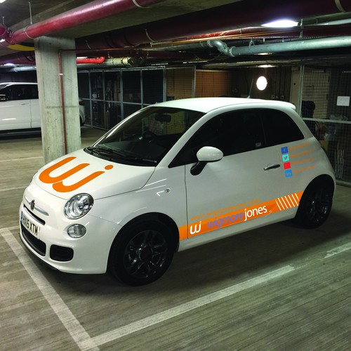 Create a sporty, eye catching vehicle wrap design on a Fiat 500s for ...