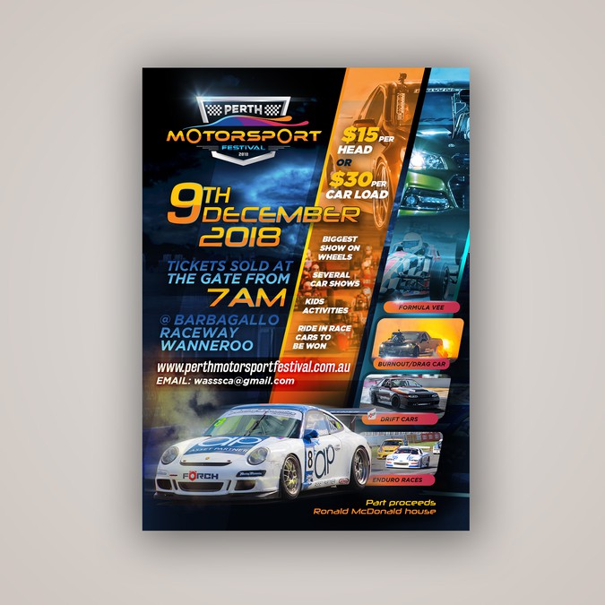 Festival poster for Motorsport with logo | Poster contest
