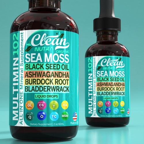 Designs | Organic Liquid Vitamin label and branding design | Product ...