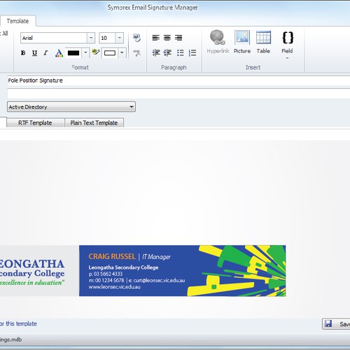 Designs | Slick new email signature template | Other business or ...
