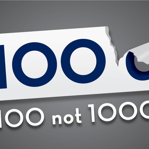 New logo design for - 100 not 1000 | Logo design contest | 99designs
