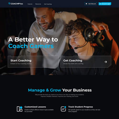 Designs | Home page redesign for a video game coaching platform ...