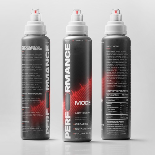 Designs | Performance Drink | Product label contest