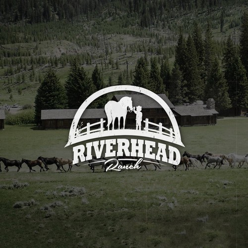 RiverHead Ranch - contemporary vintage and rustic logo | Logo design ...