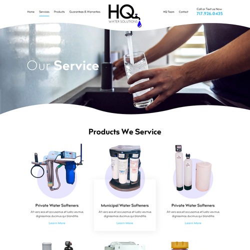 Designs | Website for Water Treatment Website | Web page design contest