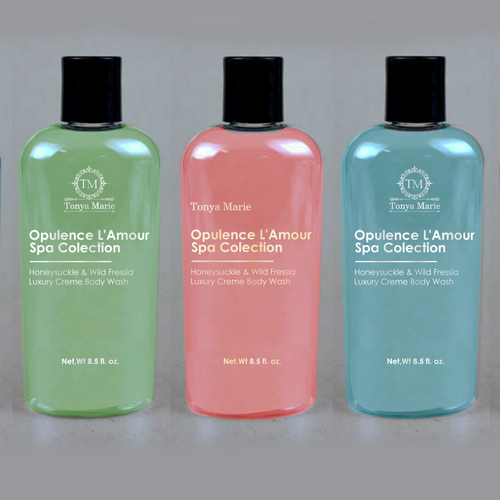 Create an elegant front label for a luxury creme body wash for our spa ...