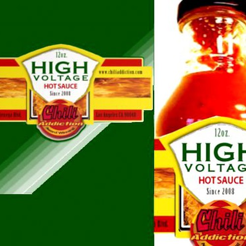 Hot Sauce bottle labels for Chili Addiction | Print or packaging design ...