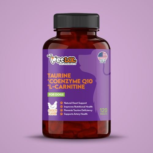 Designs | Taurine Complex for dogs | Product label contest