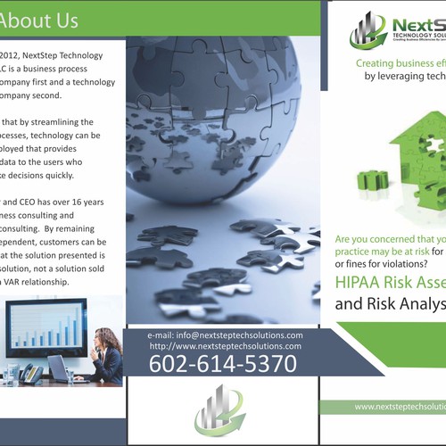 Create the next brochure design for NextStep Technology Solutions, LLC ...