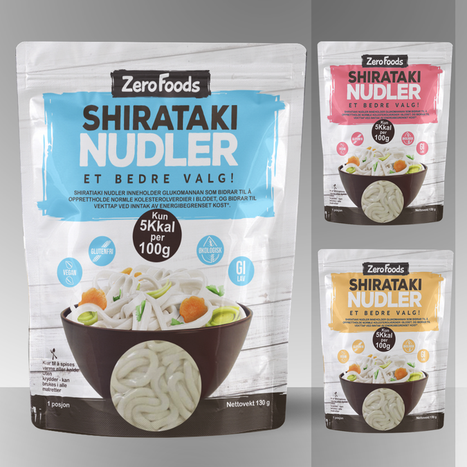 Design the packaging for ready to eat and healthy low calorie noodles ...