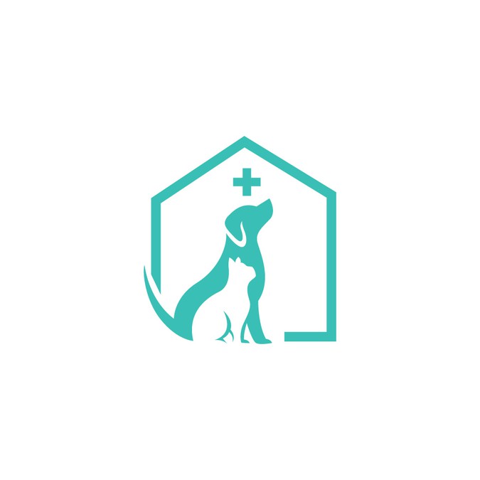 A simple logo for a vet clinic. For example a sketch of a dog in one ...