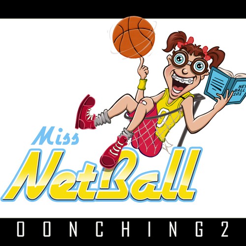MissNetball Super Heroine Netball Nerd | Logo design contest