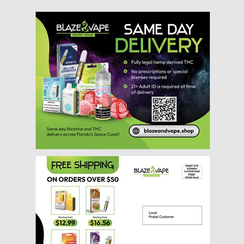 Designs | Vape & THC Direct Mailer | Postcard, flyer or print contest
