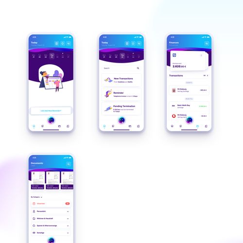 Designs | Modern and minimalistic app design for a personal life ...
