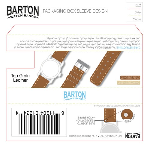Packaging Design for Top Grain Leather Watch Bands | Product packaging ...