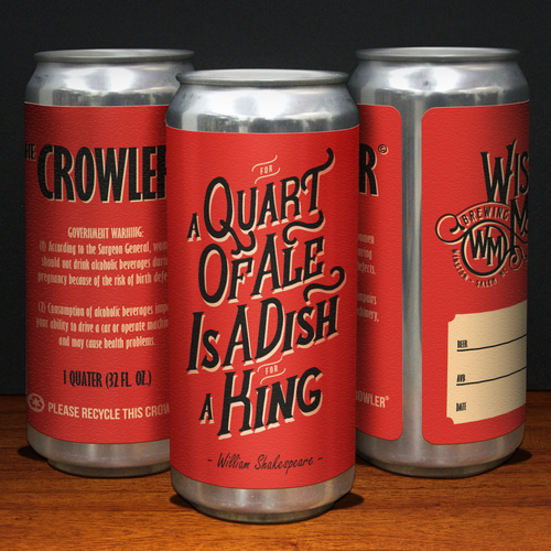 Crowler Label for Wise Man Brewing | Product label contest