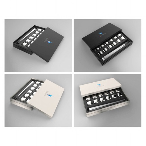 Whiskey Stone Ice Cube Package Design - Wants a modern and cool design ...