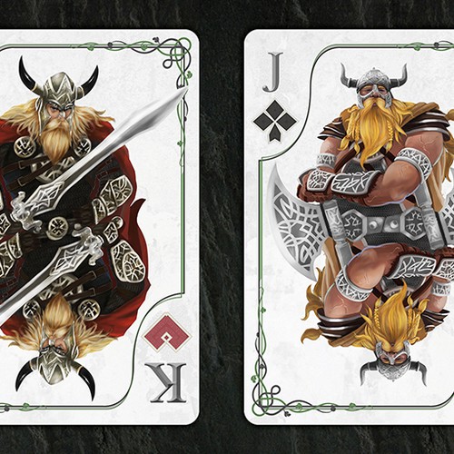 Illustrations for a new Viking Themed Playing Card Deck! | Illustration ...