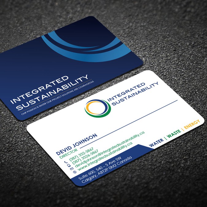 Create a professional new business card design for an innovative ...