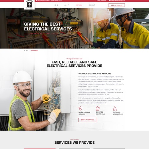 Designs | Electricians First Website | Web page design contest