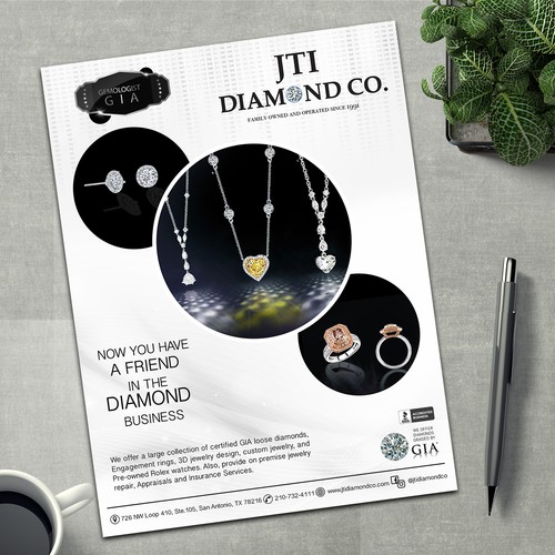 I want to create a custom magazine AD for jewelry store | Postcard ...