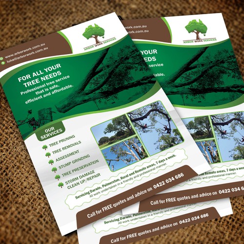 Design A5 leaflet for local tree work (arboriculture) business ...
