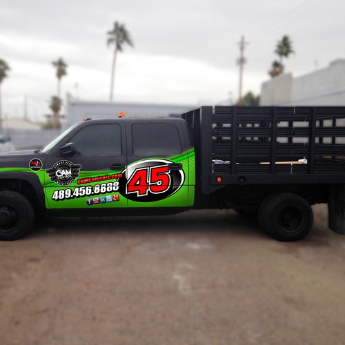 Create a "NASCAR" style design of vinyl wrap for fleet vehicles ...