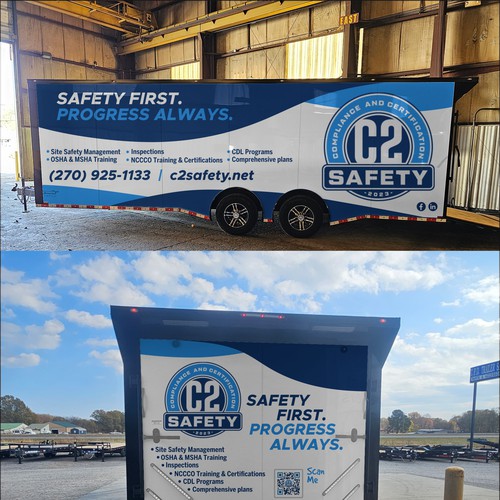 Designs | FULL Trailer Wrap - Construction Safety Company | Car, truck ...