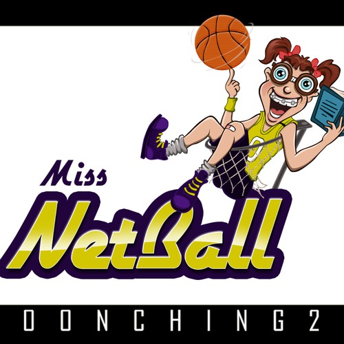 MissNetball Super Heroine Netball Nerd | Logo design contest