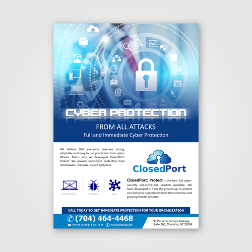 Design a Brochure and Postcard for a brand new Cyber Security Service ...