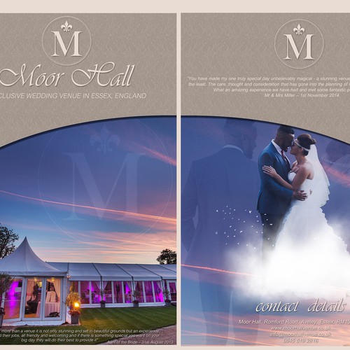 DESIGN OF WEDDING VENUE BROCHURE FOR WWW.MOORHALLVENUE.CO.UK | Brochure ...