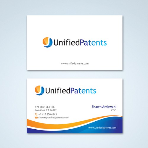 Designs | business card for Unified Patents | Business card contest