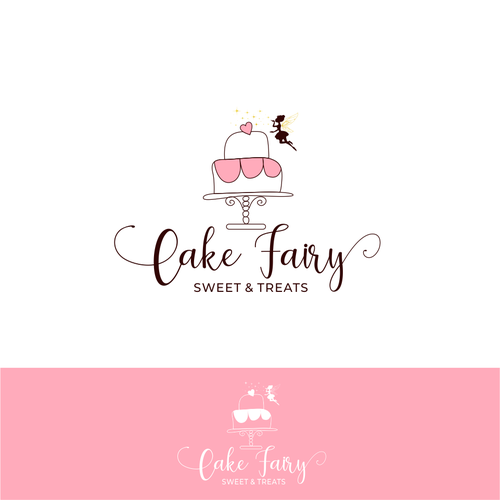 Logo for "Cake Fairy" baking company, simple minimalist design | Logo ...