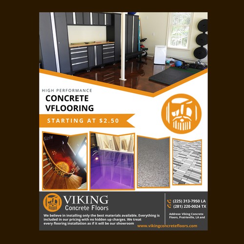 Create a captivating & impactful flyer for concrete flooring - many ...