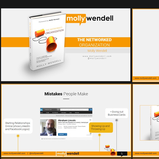 Design a TED Talk-like PPT for a dynamic networking speaker ...
