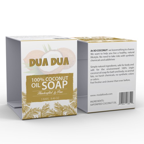 Dua dua 100% coconut oil soap | Product label contest | 99designs