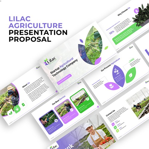 Designs | Lilac Agriculture PPT | PowerPoint template contest