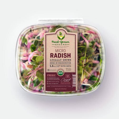 Help us sell our healthy & locally-grown microgreens! | Product label ...