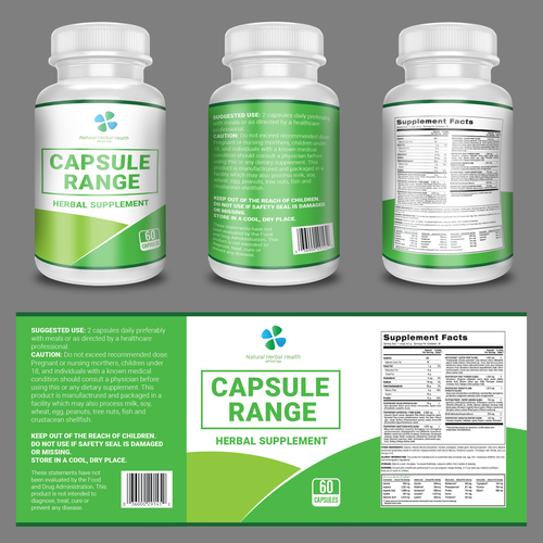 Herbal Supplements Bottle Label | Product packaging contest