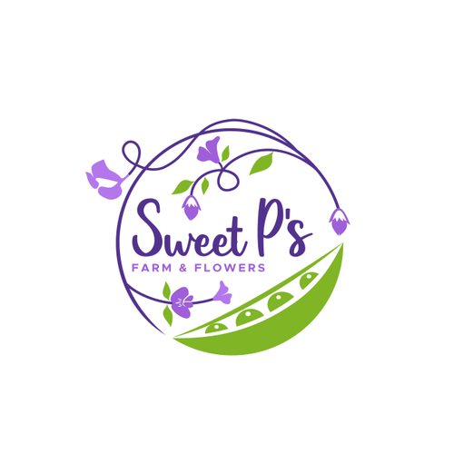Designs | Viney Three peas in a pod with flower | Logo design contest