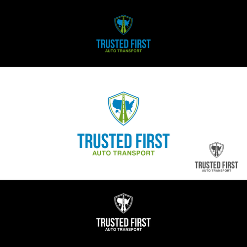 Logo for "Trusted First Auto Transport". Logo should feel **Friendly ...