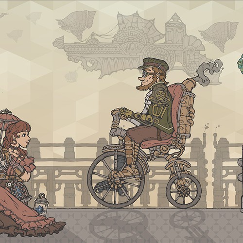 Create a steampunk-style poster/wall-art illustration | Illustration or ...
