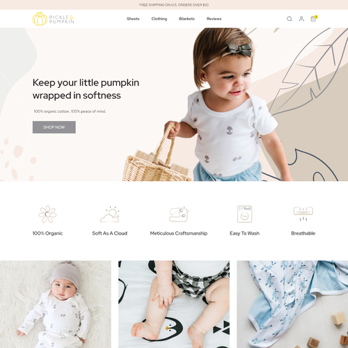 Designs | Re-design the Home Page of Premium Organic Baby Brand | Web ...